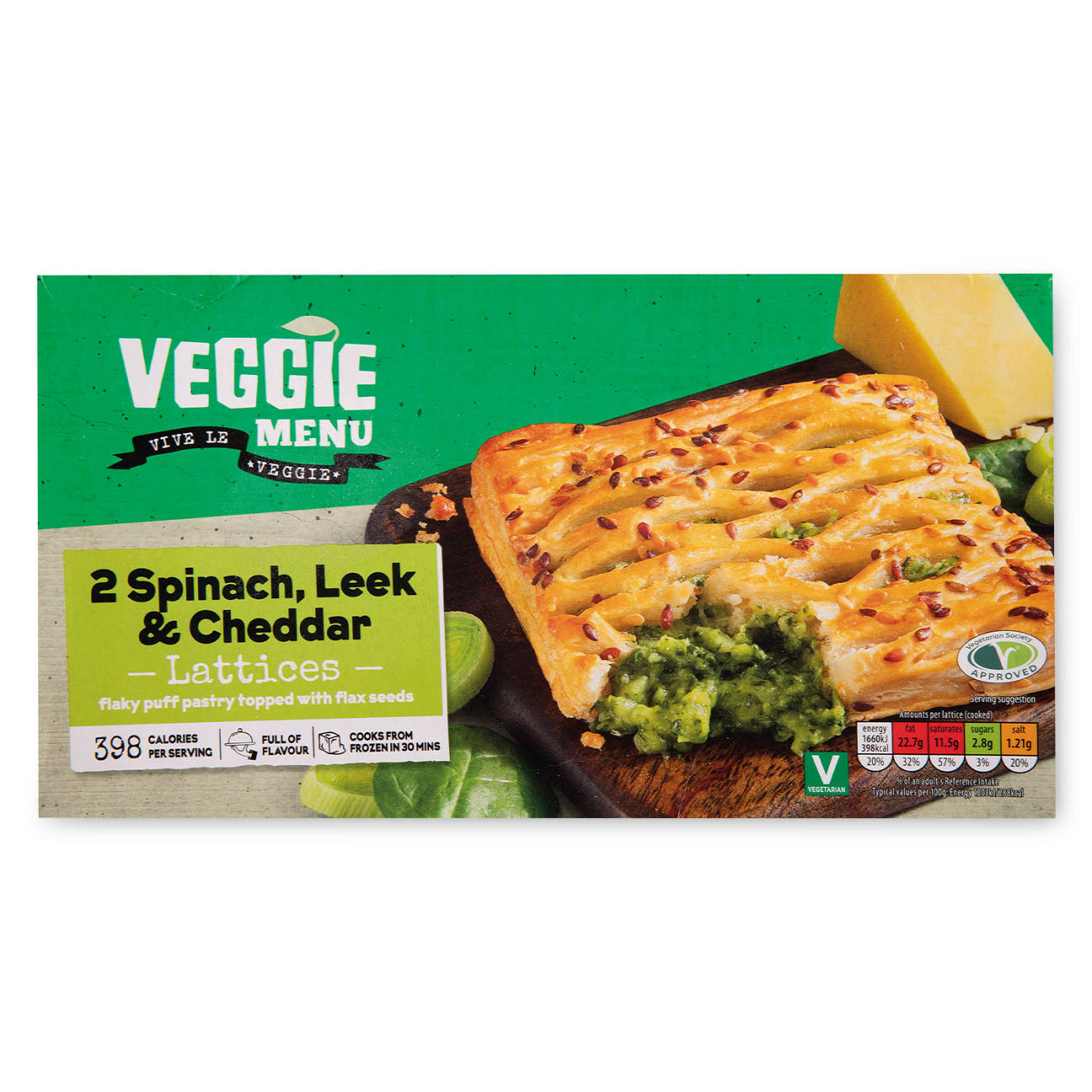 Spinach, Leek & Cheddar Lattices 2 Pack | ALDI UK